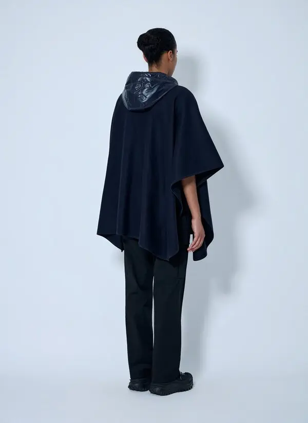 Moncler Hooded Cape With Belted Waist