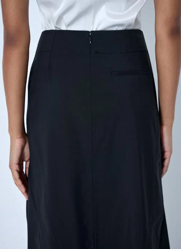 Bottega Veneta Asymmetric Layered Skirt - Black