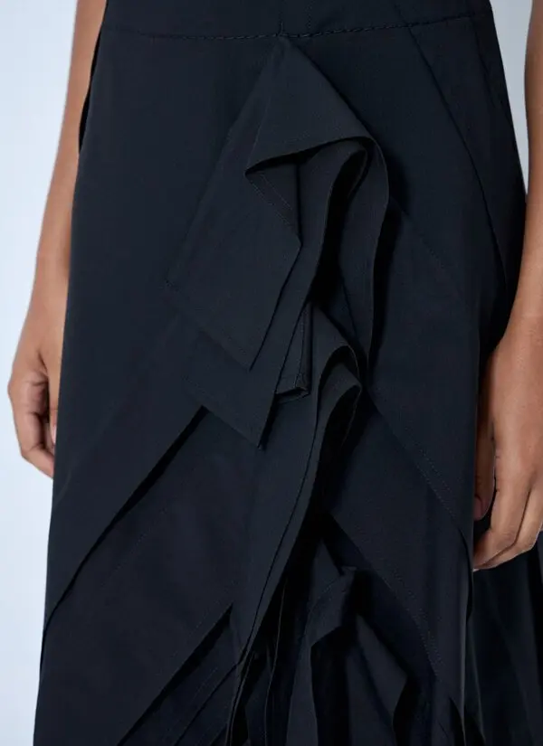Bottega Veneta Asymmetric Layered Skirt - Black