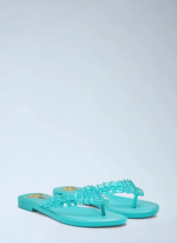 GANNI X MELISSA Ruffled Strap Flip Flops