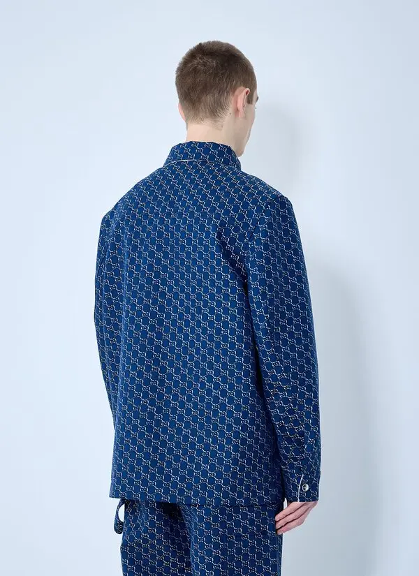Gucci Cotton Jacquard Jacket With Gg Shadow