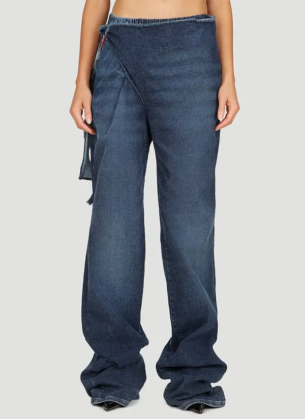 Ottolinger Wraparound Denim Pants - Blue