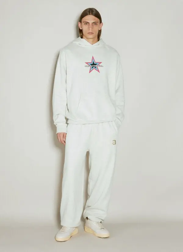 AWAKE NY Star Logo Hooded Sweatshirt - Grey