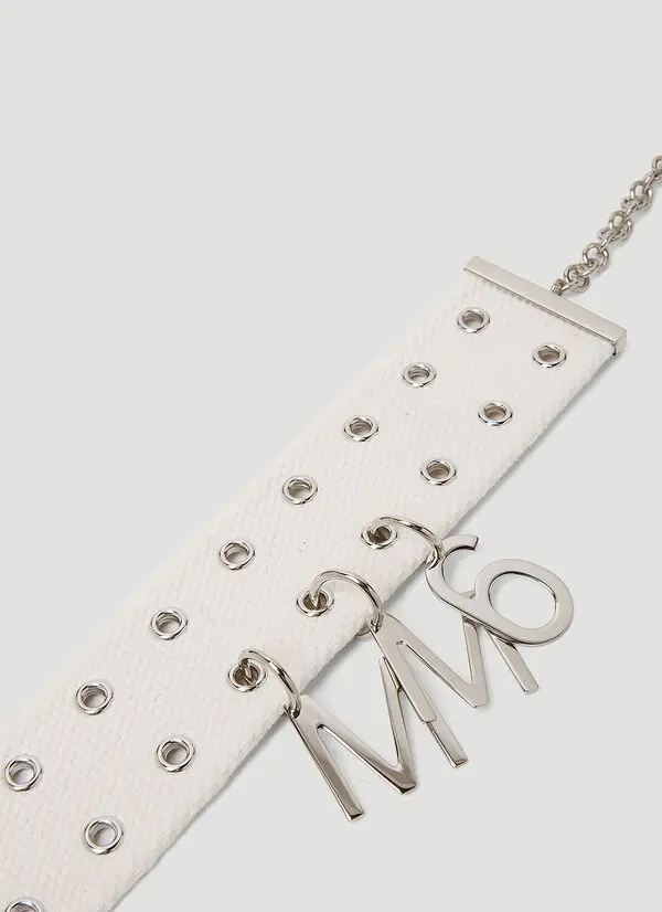 MAISON MARGIELA Logo Pendant Choker Necklace