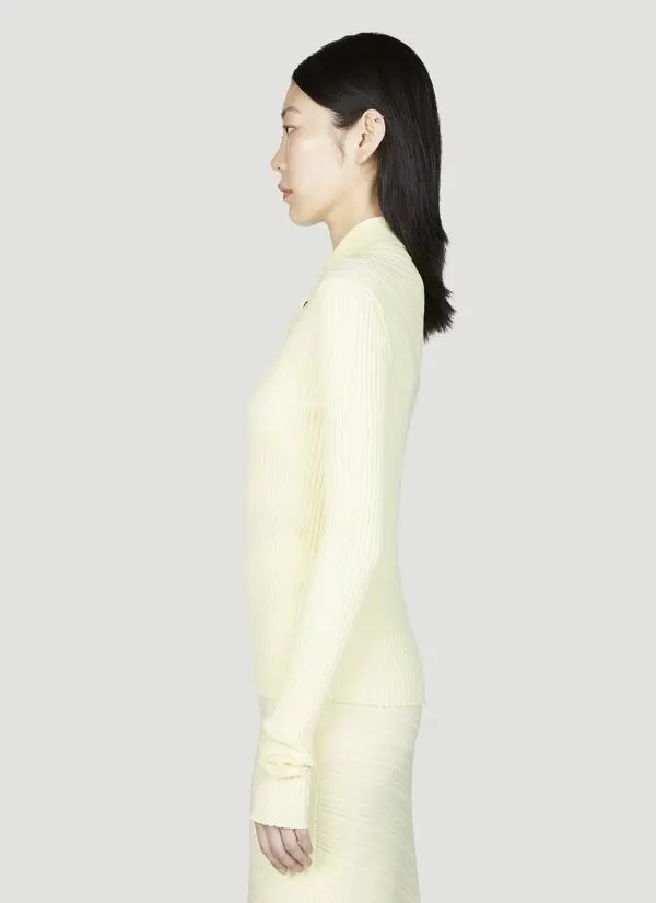 Bottega Veneta Long Sleeve Rib Top