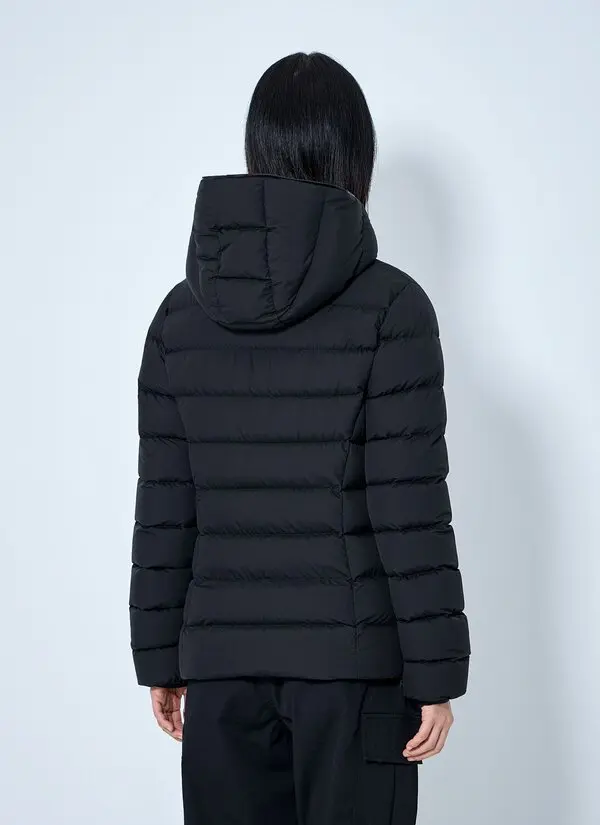Moncler Herbe Hooded Short Down Jacket - Black