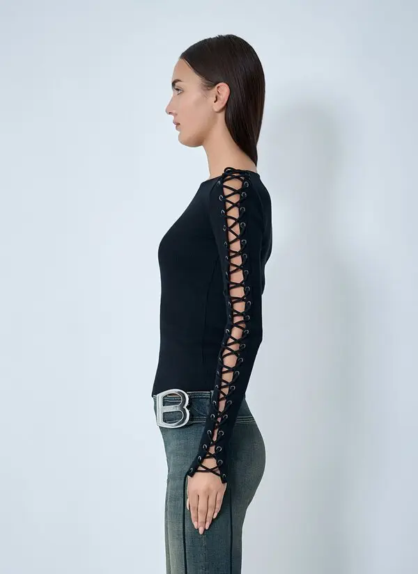 Balenciaga Lace-up T-shirt