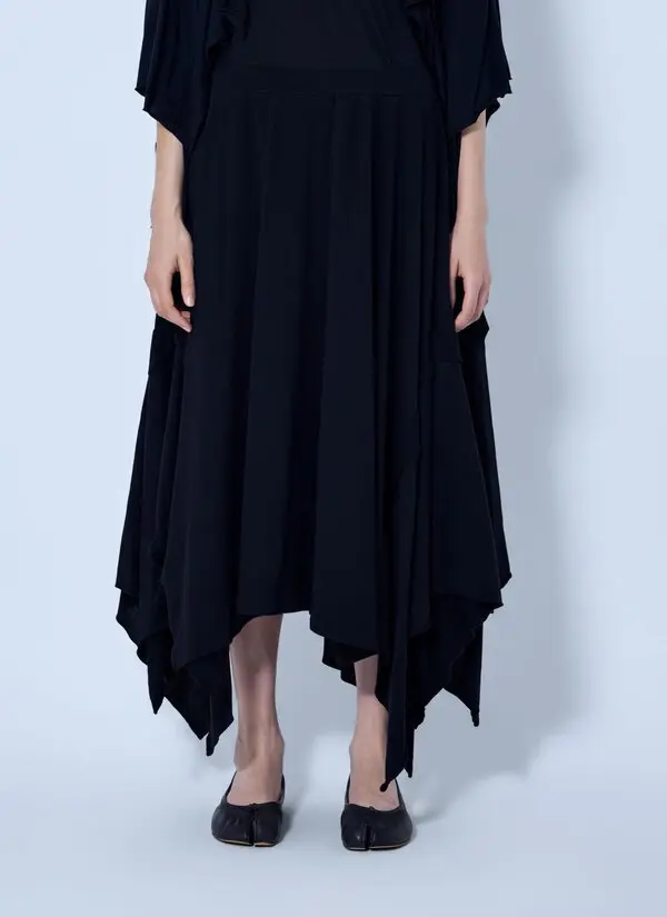 Yohji Yamamoto Draped Handkerchief Skirt - Black