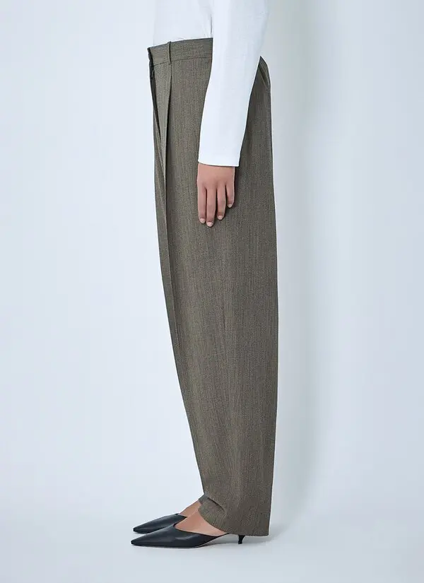 THE ROW Gianni Wool Straight Pants
