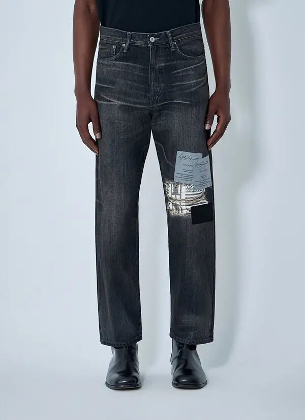 Yohji Yamamoto X Neighborhood Savage Denim Dp Basic Jeans - Black