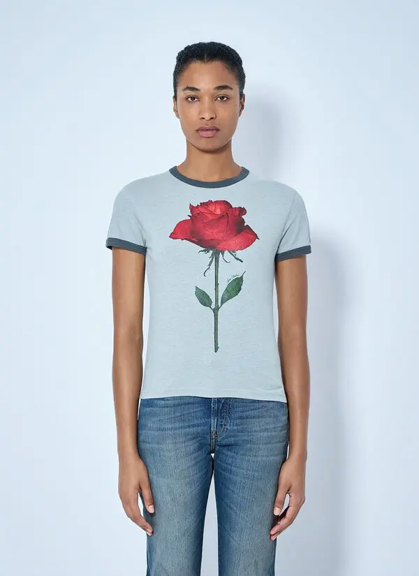 Acne Studios Graphic Rose T-shirt - Grey