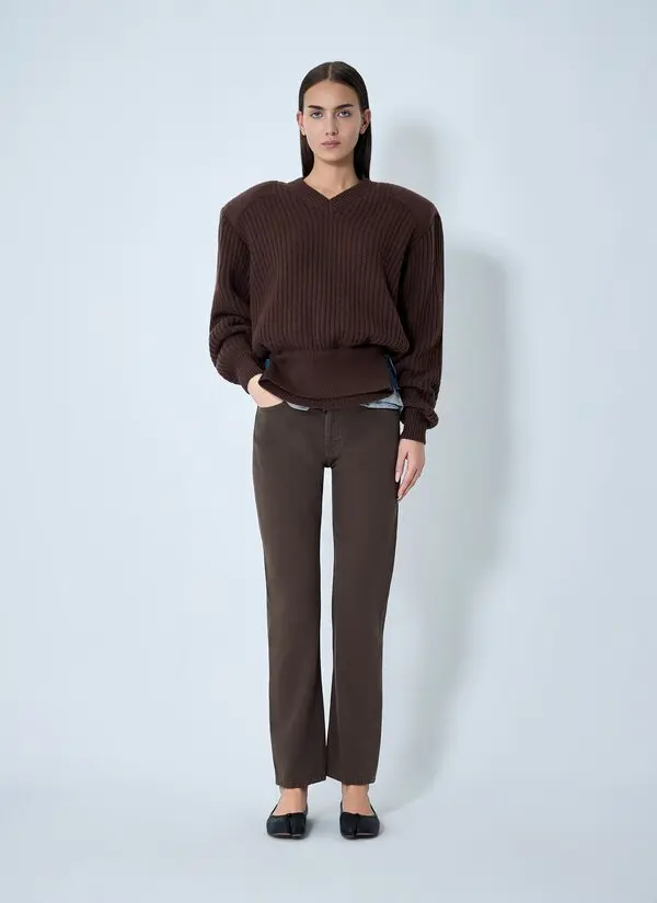AUGUST BARRON Contrast Waistband Jeans