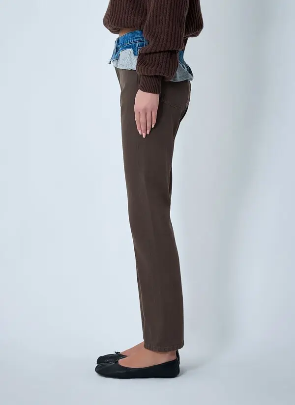 AUGUST BARRON Contrast Waistband Jeans