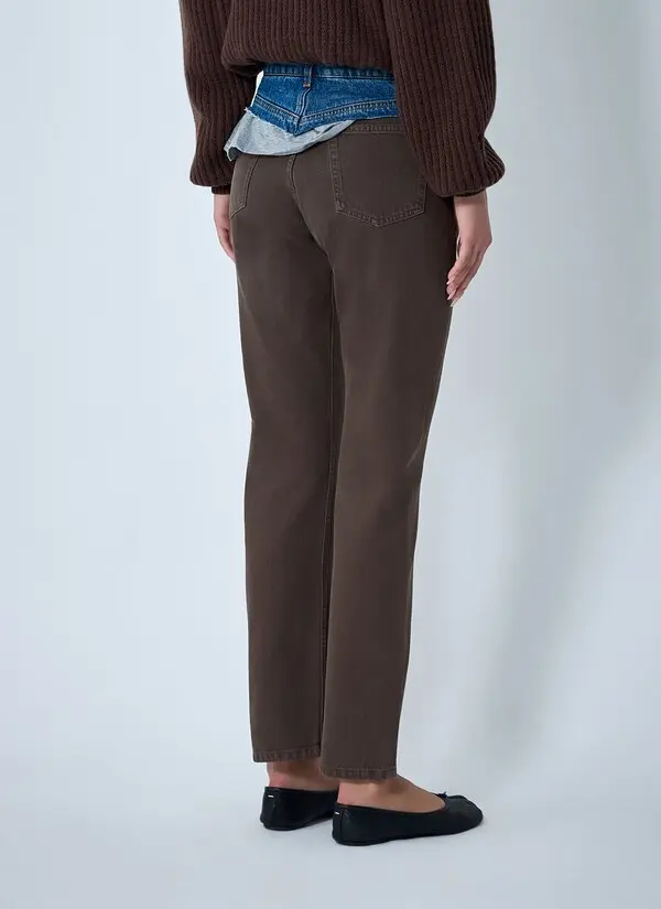 AUGUST BARRON Contrast Waistband Jeans