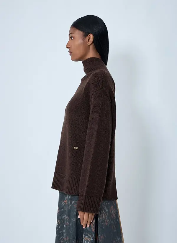 GANNI Wool-blend Sweater - Brown