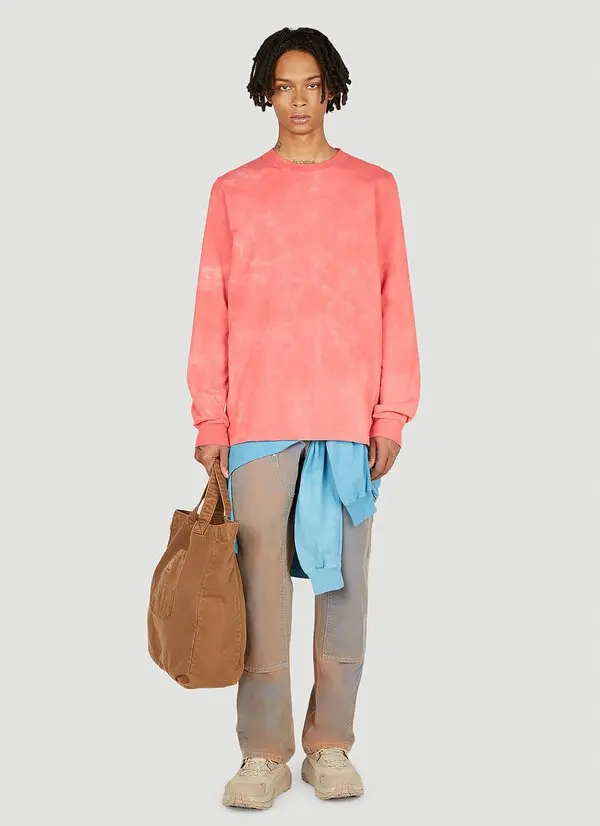 NOTSONORMAL Splashed Long Sleeve T-shirt - Red