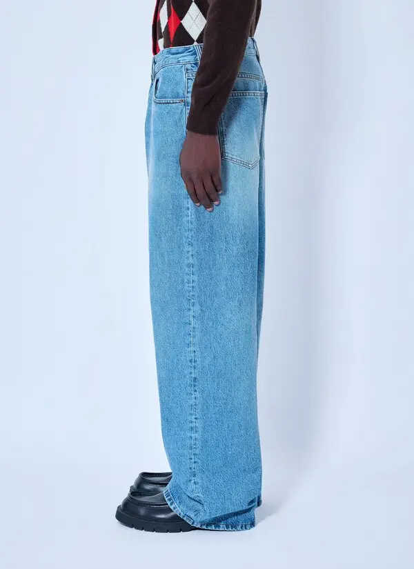 Miu Miu Five-pocket Washed Denim Jeans