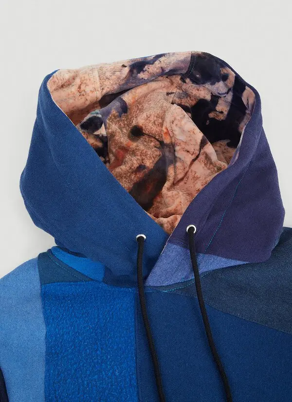 DRX FARMAXY FOR LN-CC Monochromatic Deconstructed Panelling Hooded Sweatshirt