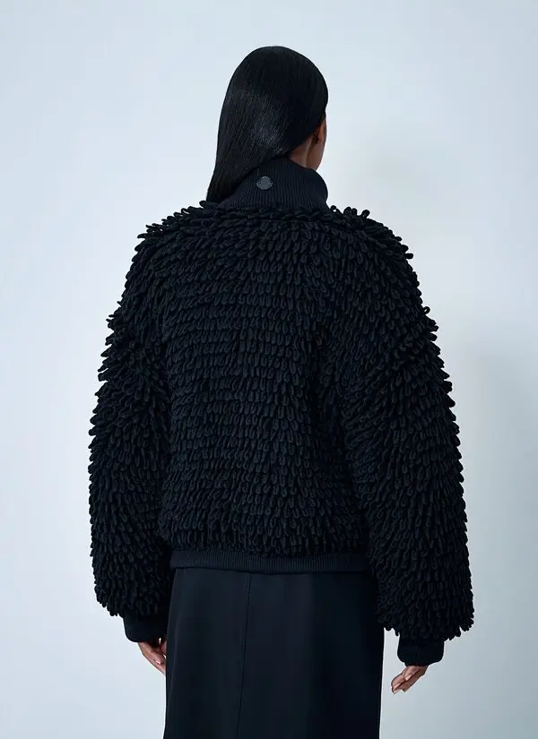 MONCLER X EDWARD ENNINFUL Textured Wool-blend Cardigan