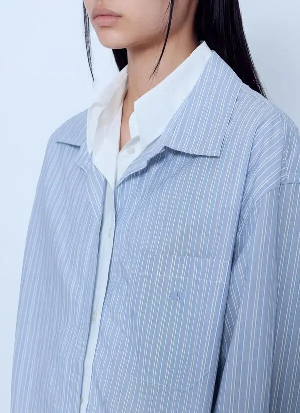 Acne Studios Striped Cropped Shirt