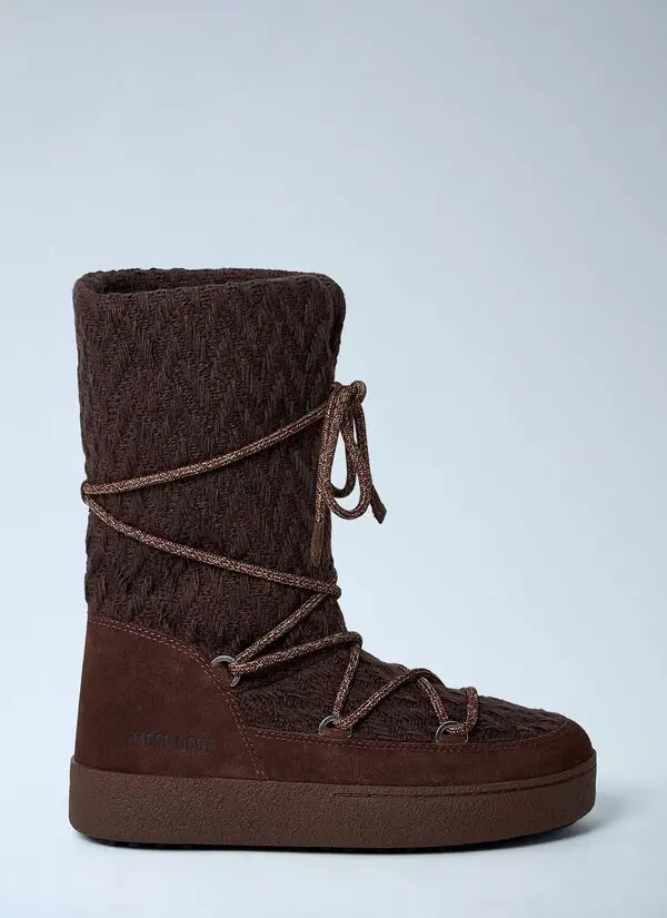 MOON BOOT X GUEST IN RESIDENCE Ltrack Low Knit Boots - Brown