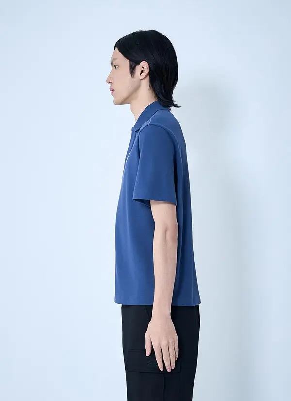 Moncler Piqué Polo Shirt - Blue