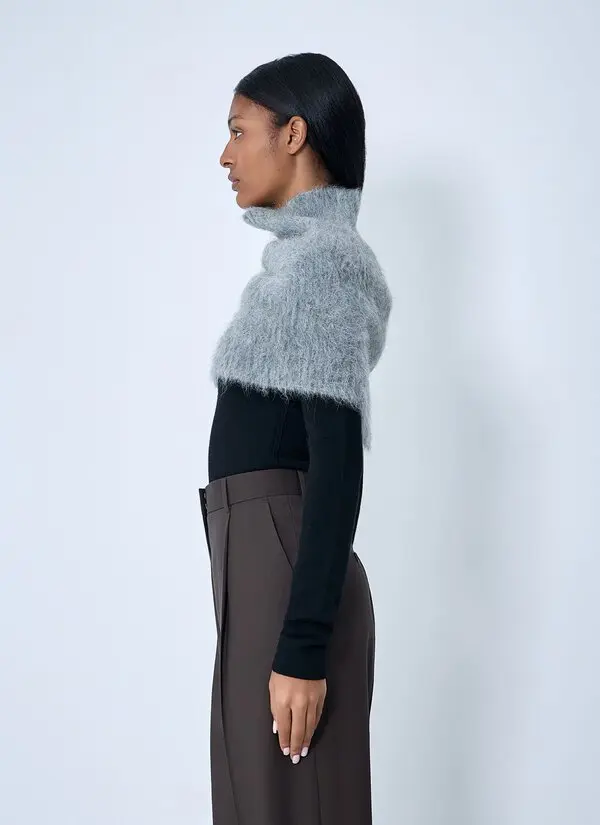 TOTEME Funnel Neck Warmer - Grey