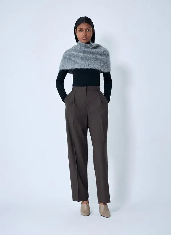 TOTEME Funnel Neck Warmer - Grey