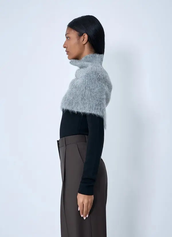 TOTEME Funnel Neck Warmer - Grey