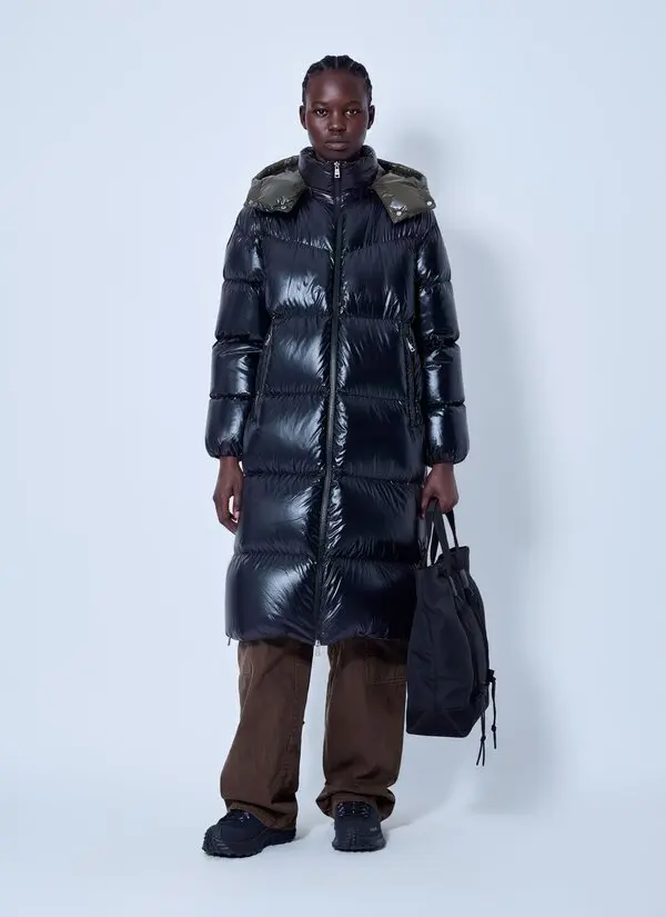 Moncler Harfang Hooded Long Down Coat