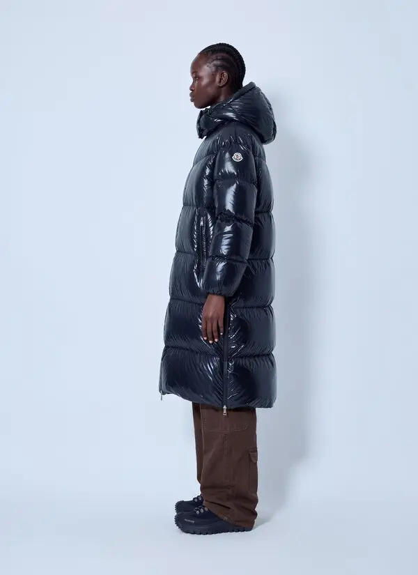 Moncler Harfang Hooded Long Down Coat