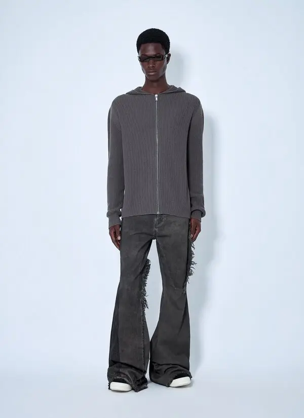 Rick Owens Wool Zipped Hoodie