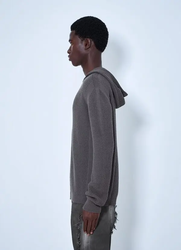 Rick Owens Wool Zipped Hoodie