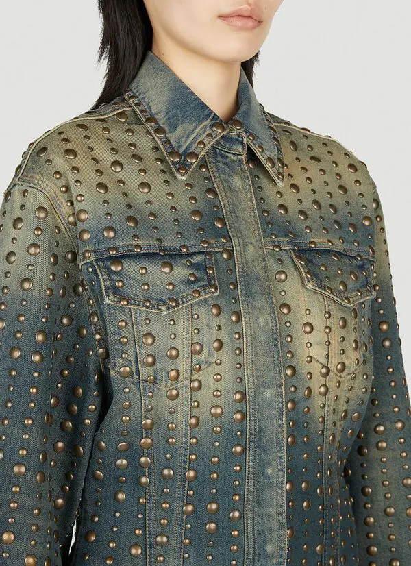Blumarine Studded Denim Jacket