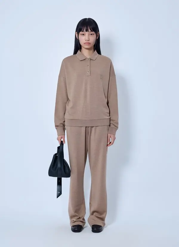 Max Mara Casual Knit Polo Sweater - Camel