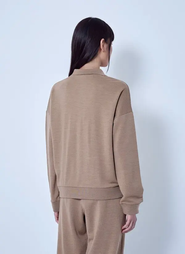 Max Mara Casual Knit Polo Sweater - Camel
