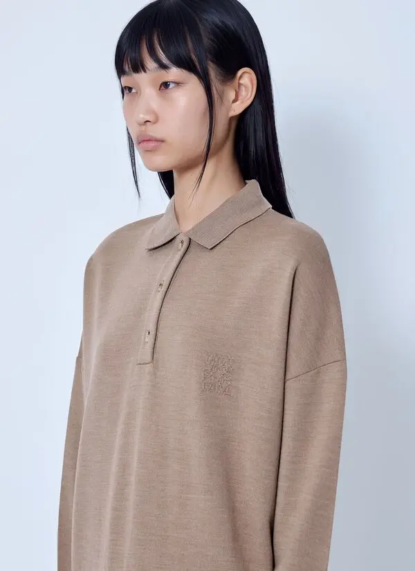 Max Mara Casual Knit Polo Sweater - Camel