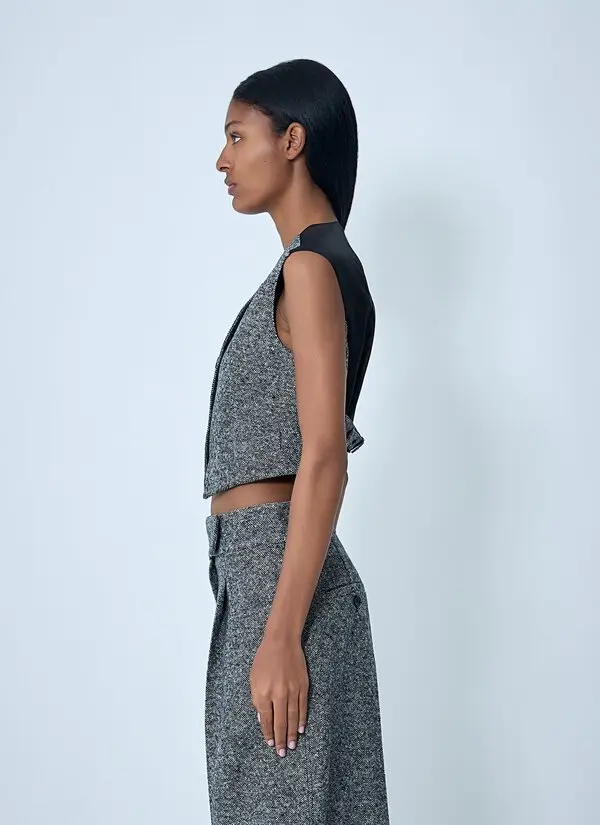 Max Mara Tailored Wool-and-silk Waistcoat - Grey