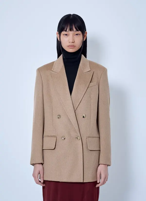 Max Mara Olimpia Double-breasted Blazer - Camel