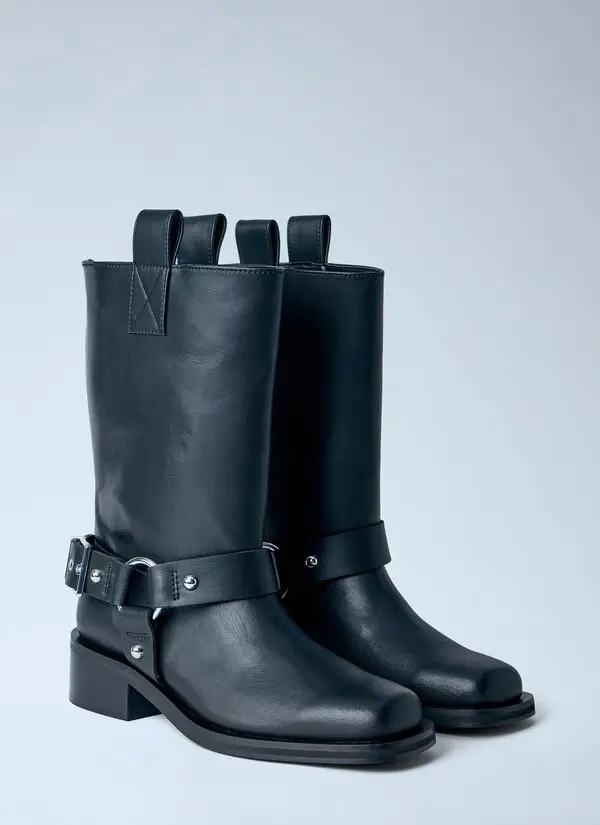 GANNI Mid Shaft Biker Boots
