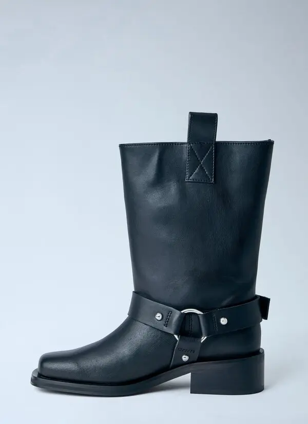 GANNI Mid Shaft Biker Boots
