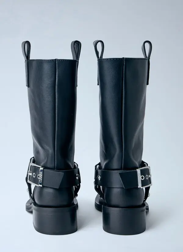 GANNI Mid Shaft Biker Boots