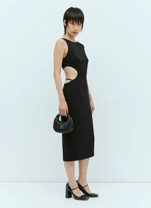 ST. AGNI Arc Cut-out Dress - Black