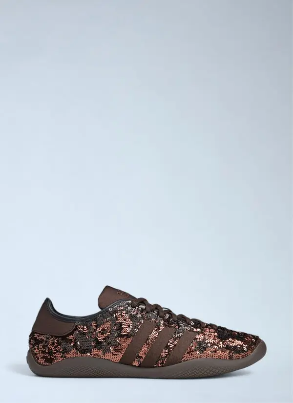 WALES BONNER X ADIDAS Sequin Karintha Low Satin Sneakers - Brown