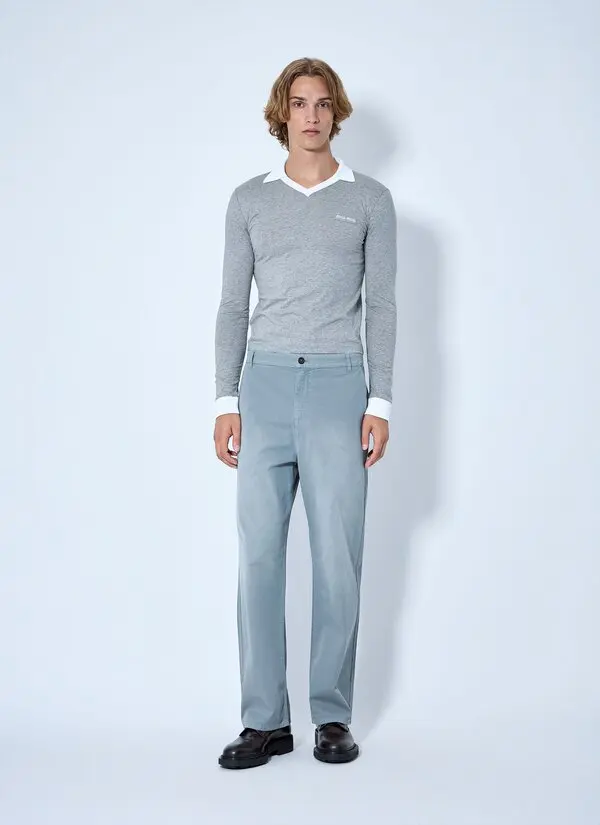 Miu Miu Garment-dyed Twill Pants