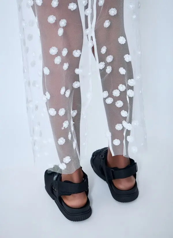 Cecilie Bahnsen Sheer Floral Overlay Skirt