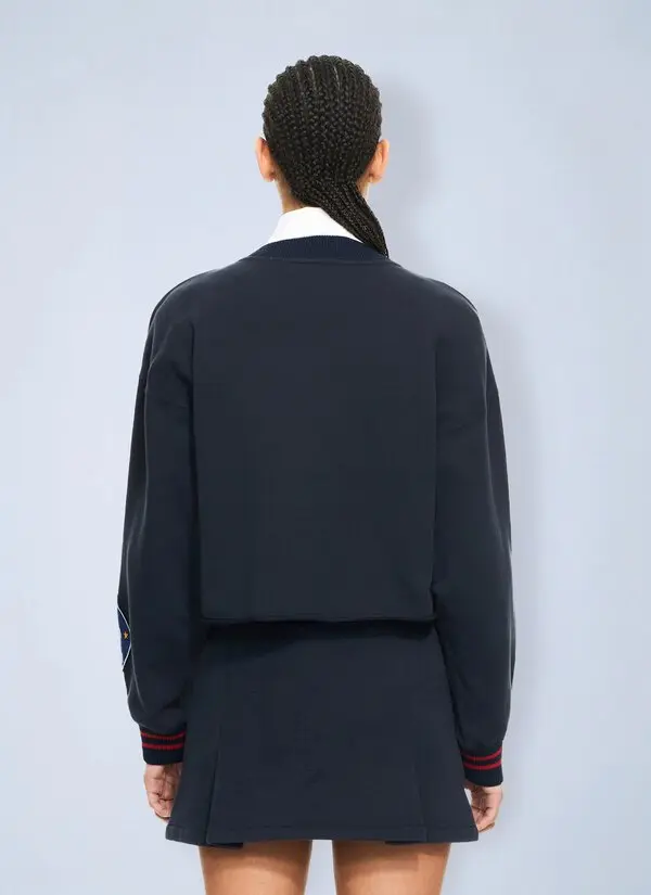 Off-White Royal Patch Crop Sweatshirt