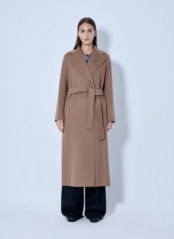 Max Mara Belted Wool Coat - Camel
