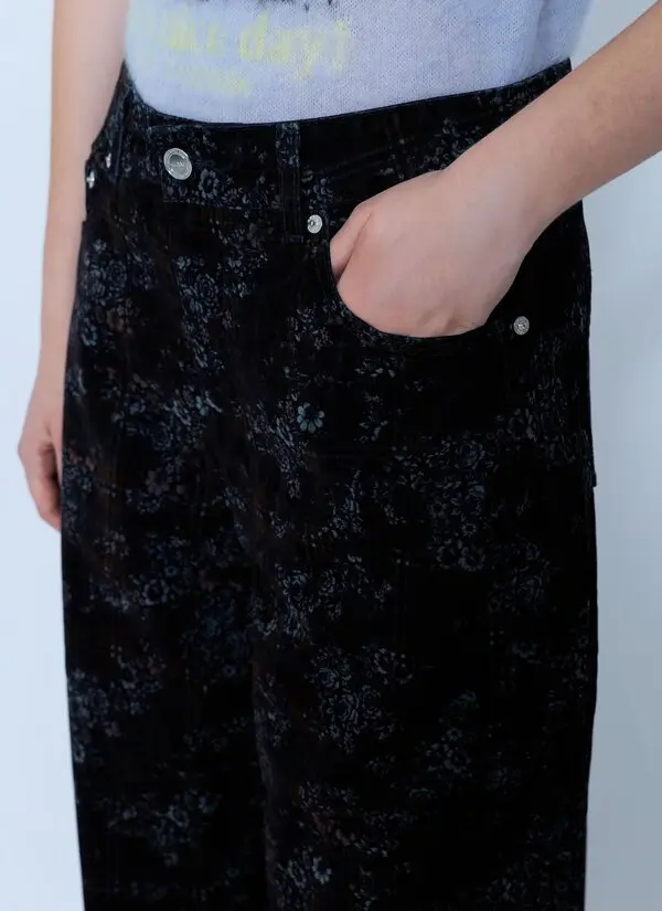 GANNI Printed Flock Denim Marri 2.0 Jeans