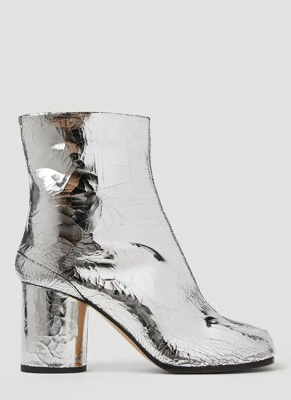 MAISON MARGIELA Metallic Tabi H80 Boots - Silver